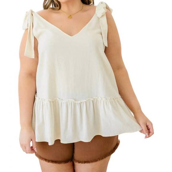 ANDREE BY UNIT | Tops | New Andree By Unit All Tied Up Peplum Tank In ...